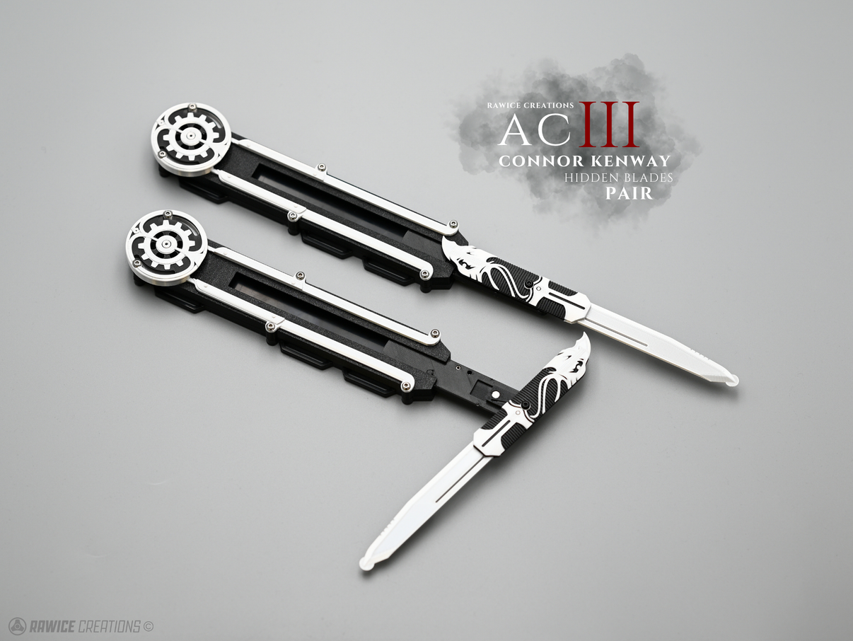 V2 Assassin's AC III Connor Kenway Pivot Hidden Blades (Blade Pair ...