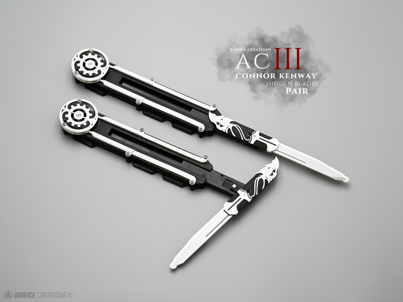 V2 Assassin's AC III Connor Kenway Pivot Hidden Blades (Blade Pair ...